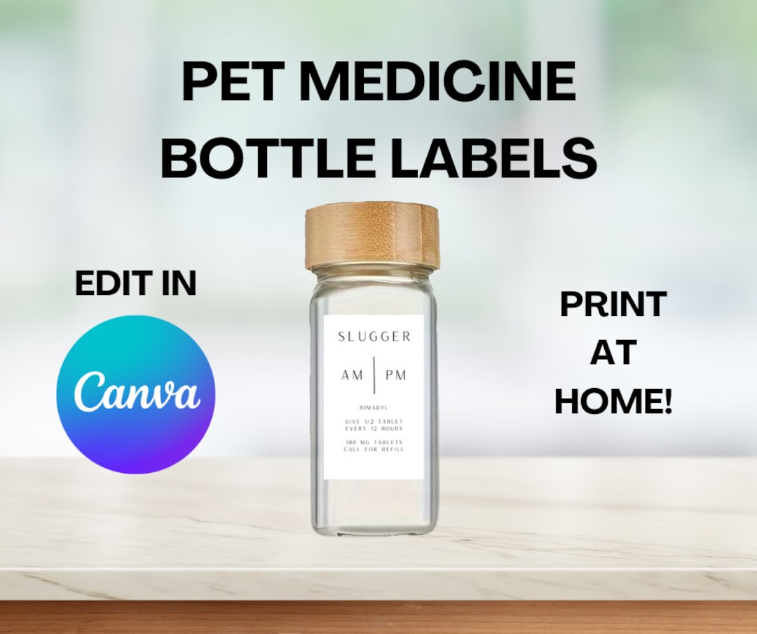 Custom Pet Labels | Pet ID Tags | Pet Medication Label | Customizable ...