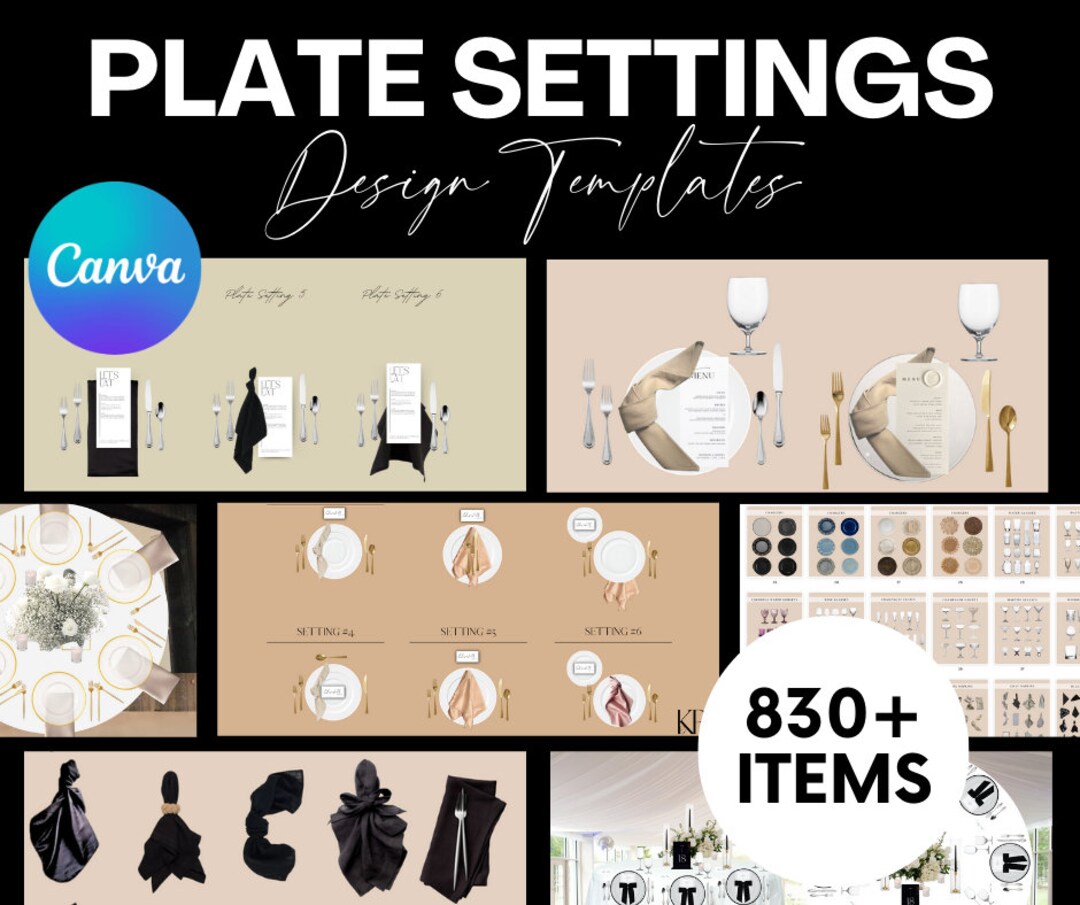 Plate Setting Design Templates, Design Tools, Wedding Designer, Canva ...