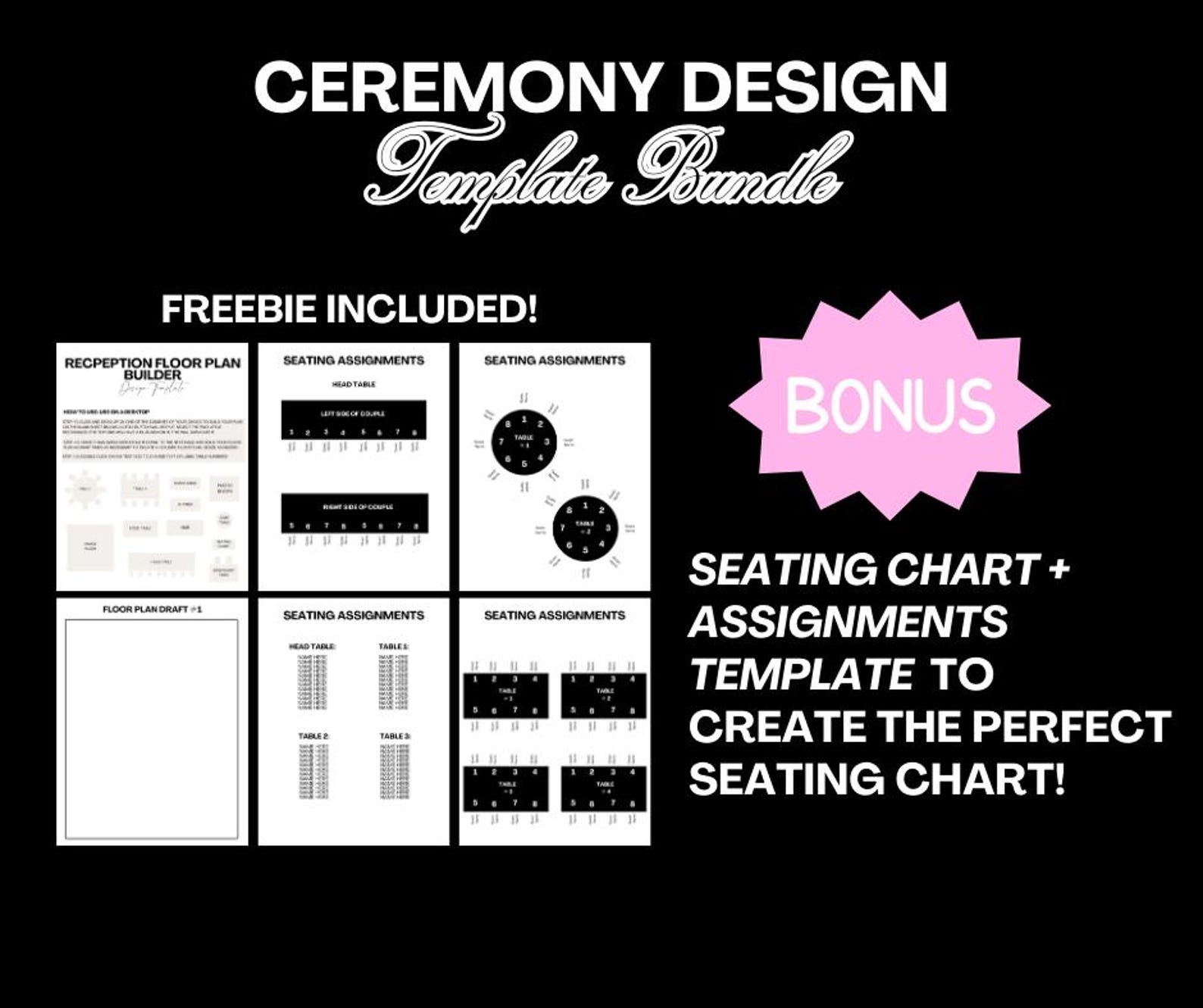 Wedding Ceremony Visual Mockup | Ceremony Design Template Bundle ...