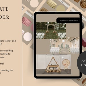 Wedding Design Tool | the Basics Bundle | Canva Template for Wedding ...