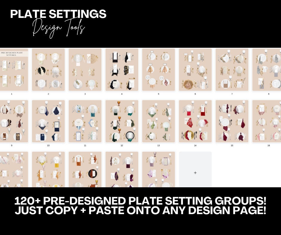 Plate Setting Design Templates, Design Tools, Wedding Designer, Canva ...