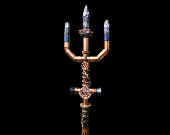 Celestial Trident Mini. 1/2 Inch Pipe Trident Filled With Orgonite ...