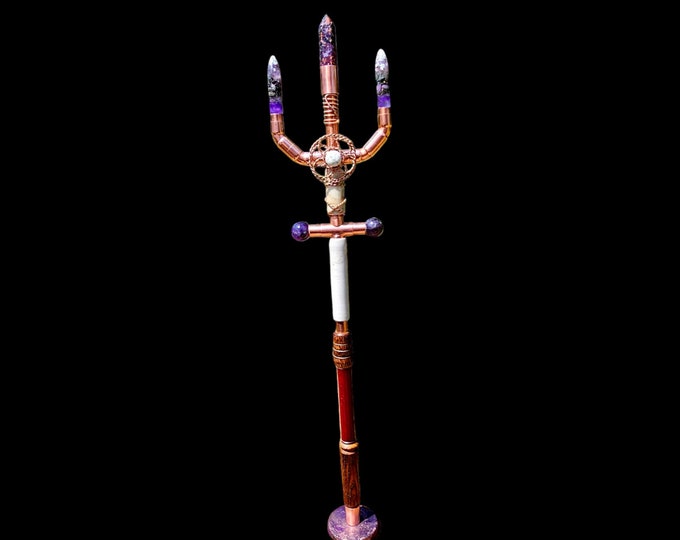 Celestial Trident Mini. 1/2 Inch Pipe Trident Filled With Orgonite ...