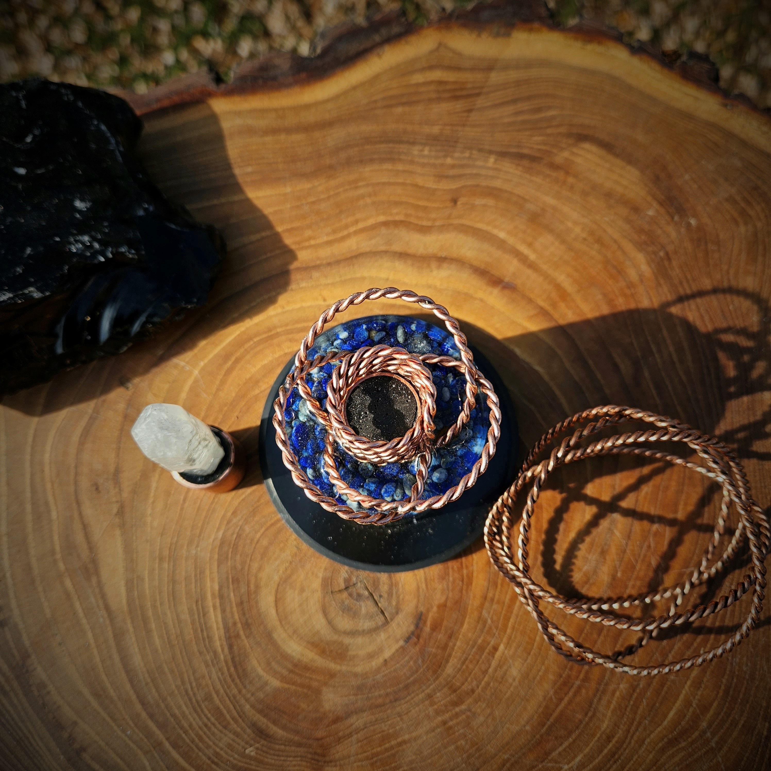 Celestial Nexus Tower, Crystals Orgonite and Tensor Ring Tool Based on an Ancient Atlantian Tool ...