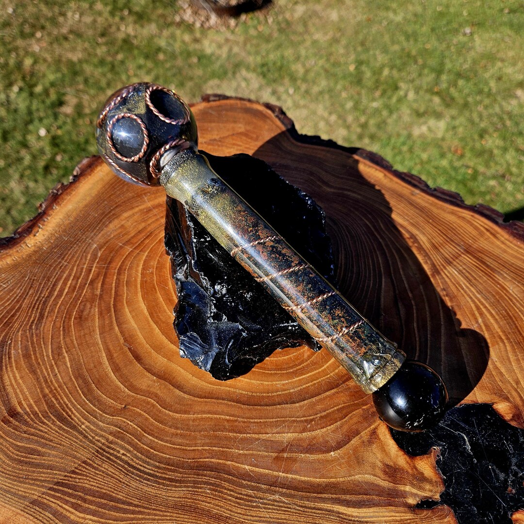 Orgonite Crystal Tensor Ring Wand: Copper Spiritual Tool - Etsy