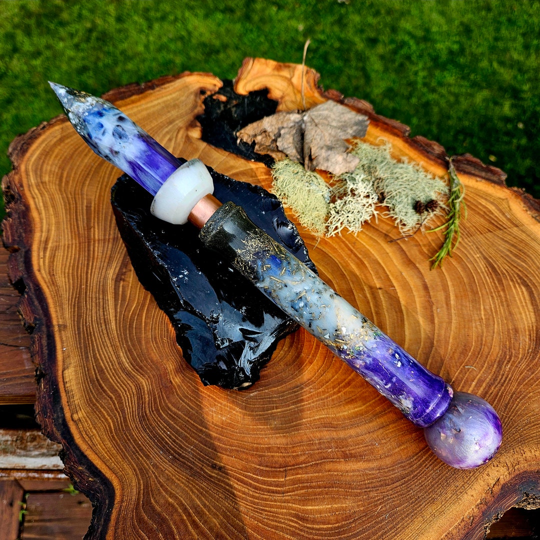 Orgonite & Crystal Matrix Energy Wand, Spiritual Protection, Healing ...