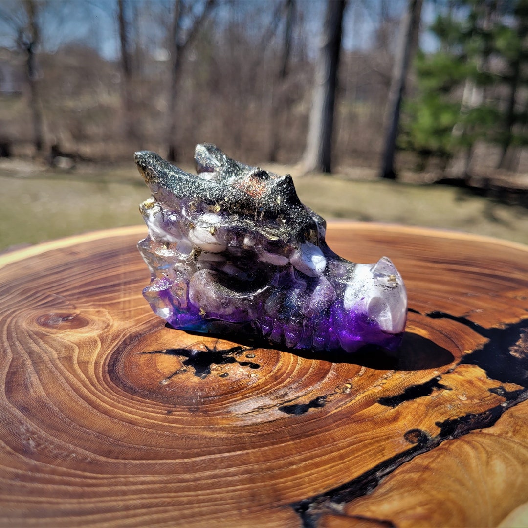 Crystal Orgonite Matrix Dragon, Orgone Healing Art, Spiritual ...