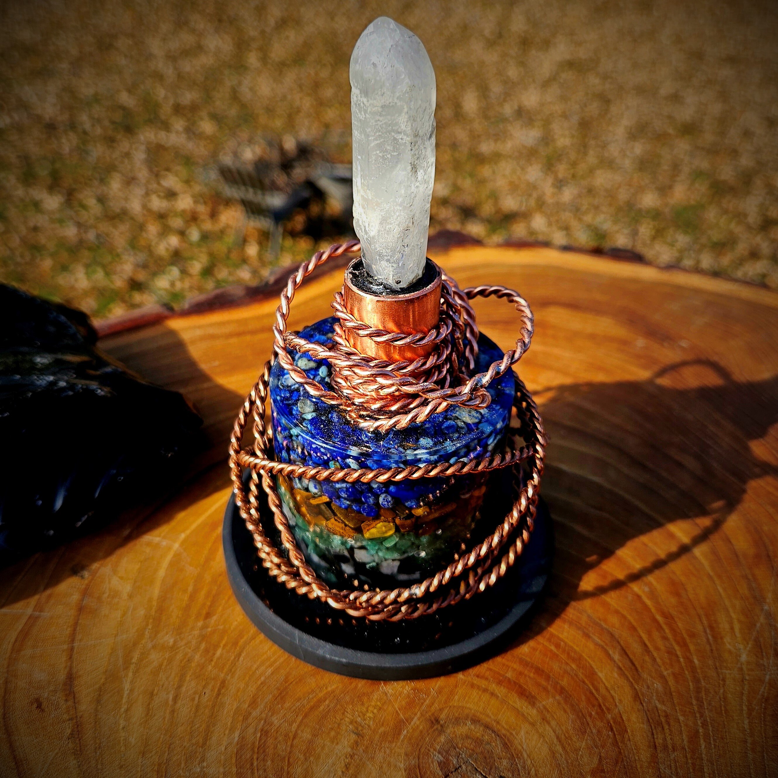 Celestial Nexus Tower, Crystals Orgonite and Tensor Ring Tool Based on ...
