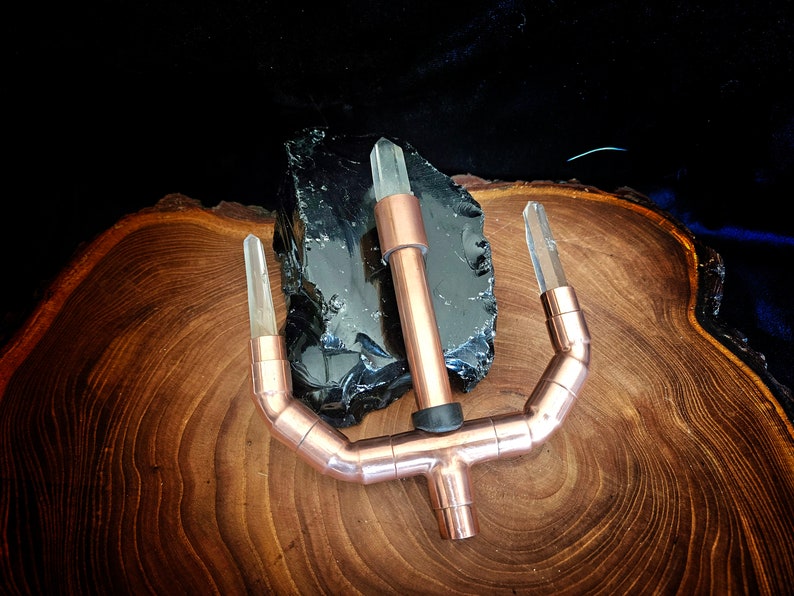 Trident Head Filled With Orgonite and Crystal Tips to Be Screwed Onto ...