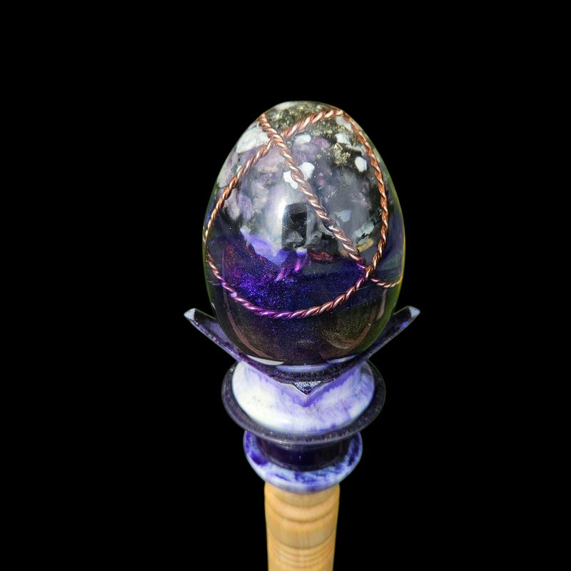 Wooden Wizard Staff - Etsy