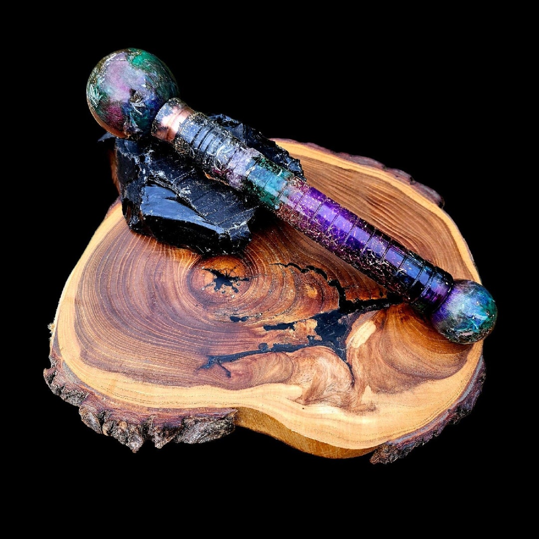 Hand Crafted Orgonite and Crystal Magic Wand With Removable - Etsy