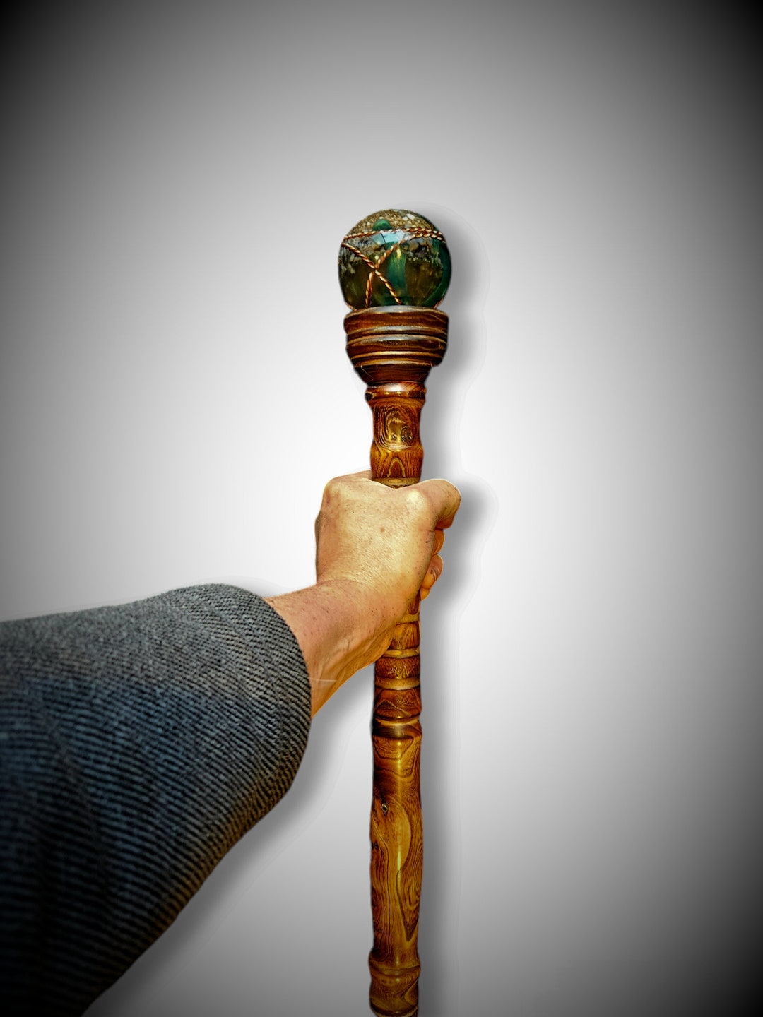 Artisan Crafted Magic Staff With Removable Tops, 63 3 in 1, Orgonite ...