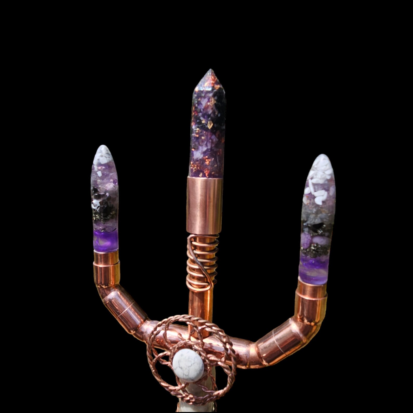 Celestial Trident Mini. 1/2 Inch Pipe Trident Filled With - Etsy