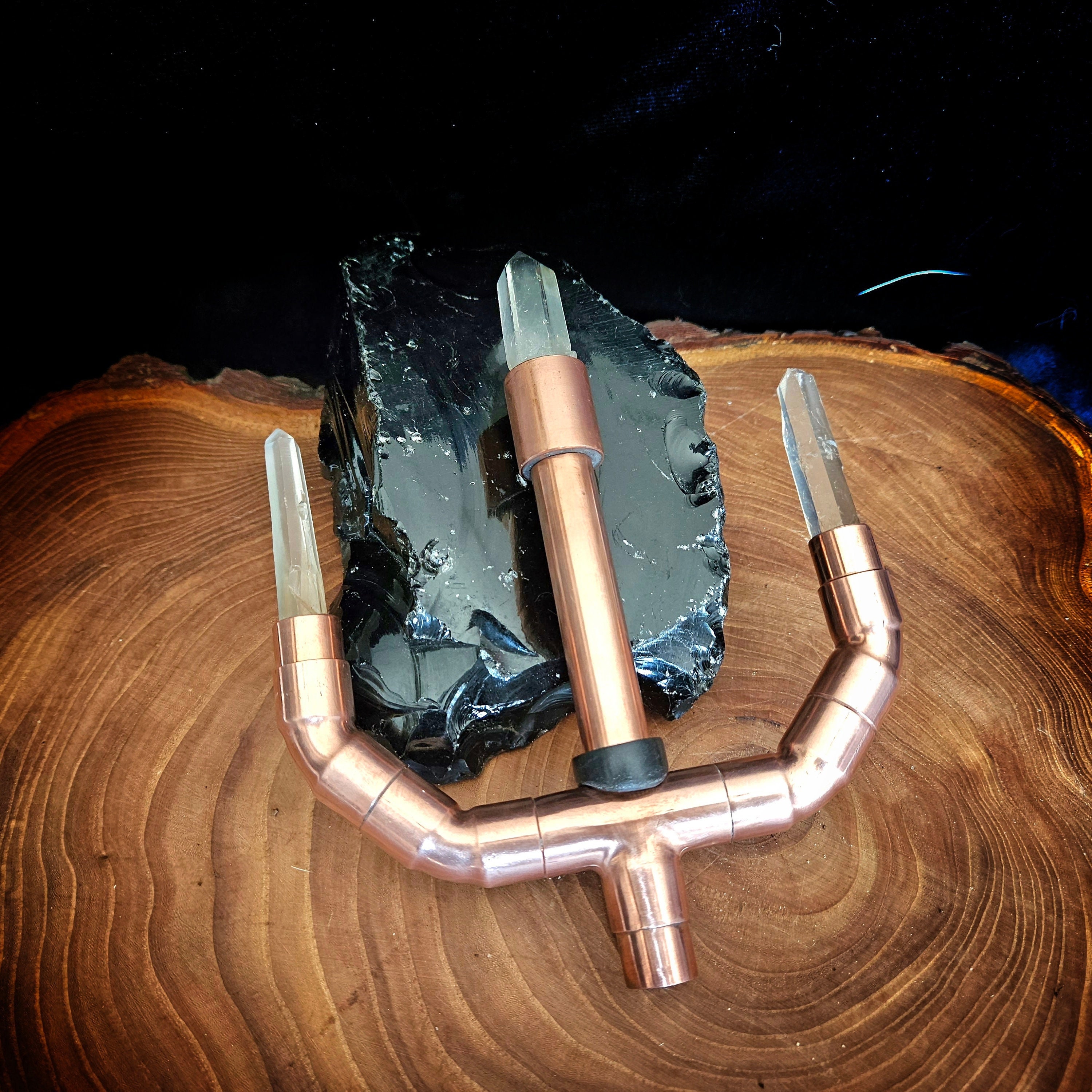 Trident Head Filled With Orgonite and Crystal Tips to Be Screwed Onto ...