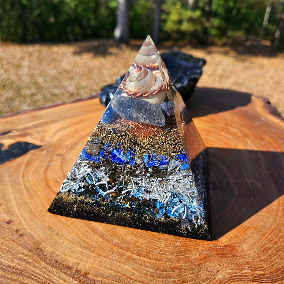 Orgonite Pyramid, Emf Protection, Spiritual Protection, Lapis Lazuli ...