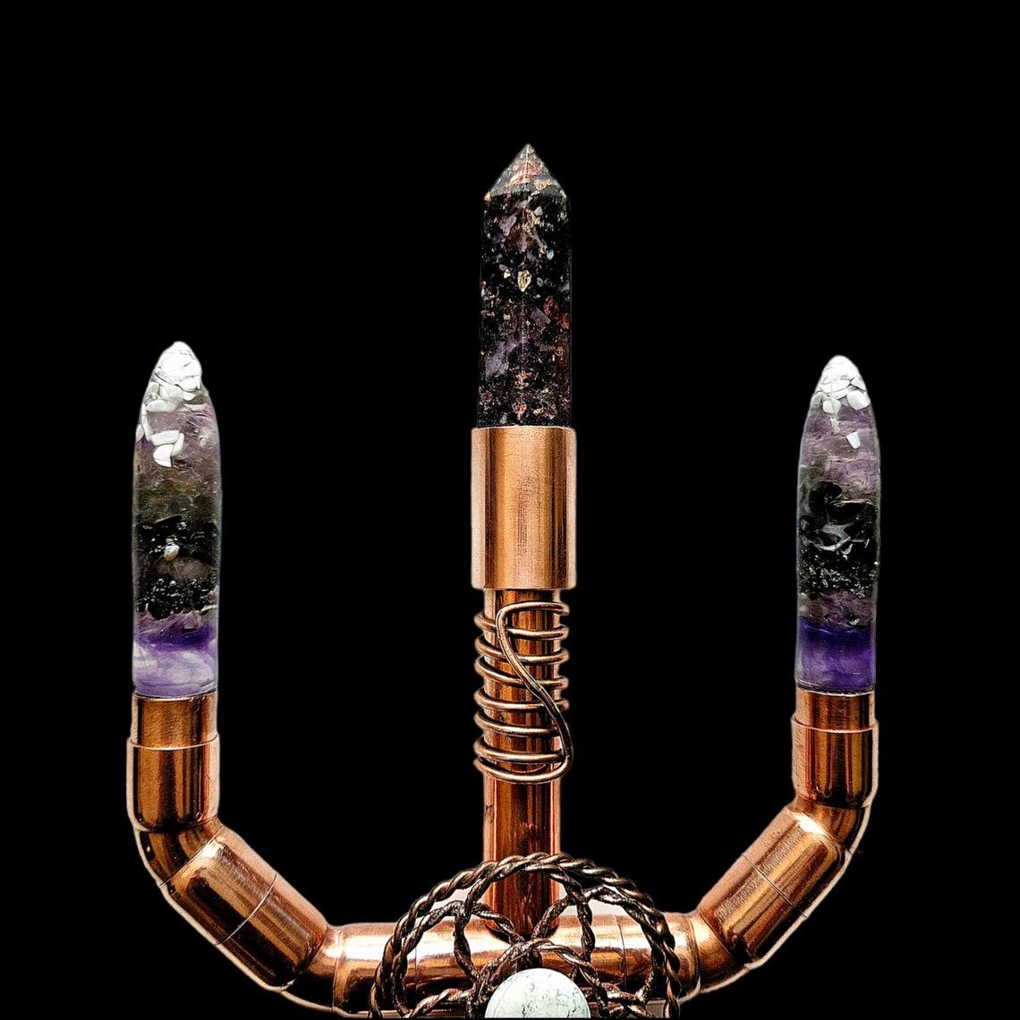 Celestial Trident Mini. 1/2 Inch Pipe Trident Filled With - Etsy