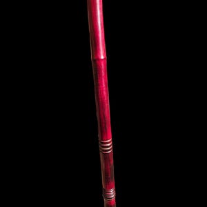 Handmade Purpleheart Wizard Staff: 93mm Selenite Sphere Top, Leather ...