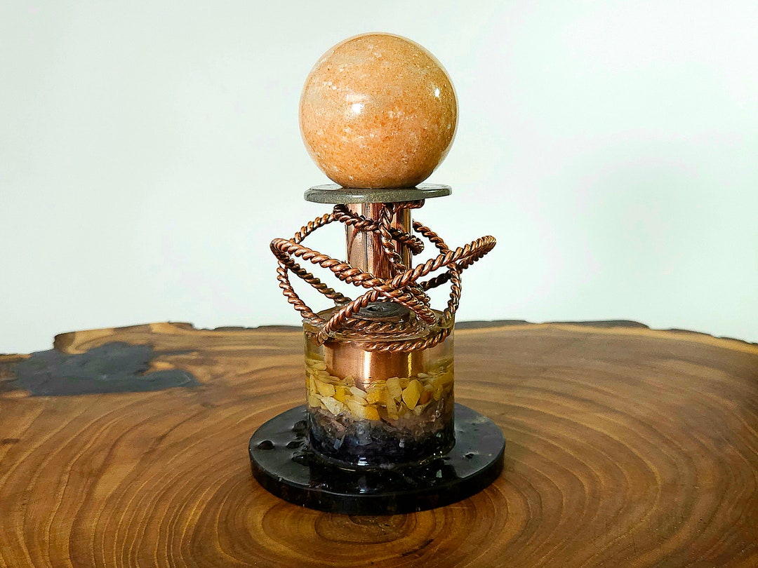 Crystal Tensor Ring Tower With Removable Sunstone Sphere, Ascension ...