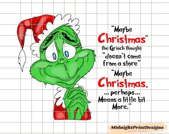 Grinch Maybe Christmas Png - Etsy
