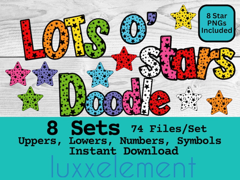 Lots O' Stars Rainbow Letters School Teacher Bulletin Board Alpha ...