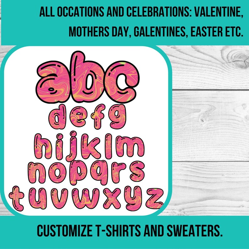 Bubble Gum Bubble Letters PNG Birthday Letters Banner Alphabet Letter ...