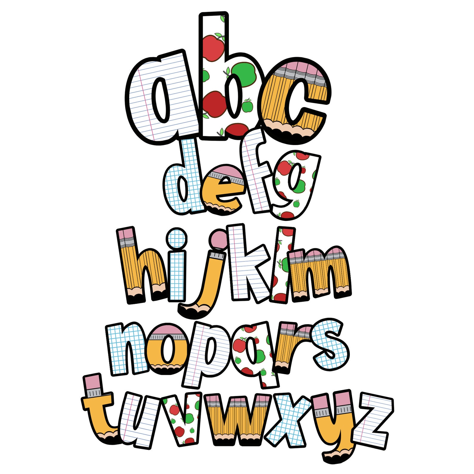 Back to School Bulletin Board Letters 5 Full Sets Printable Classroom ...