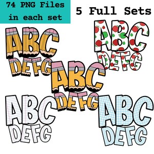 Back to School Bulletin Board Letters 5 Full Sets Printable Classroom ...
