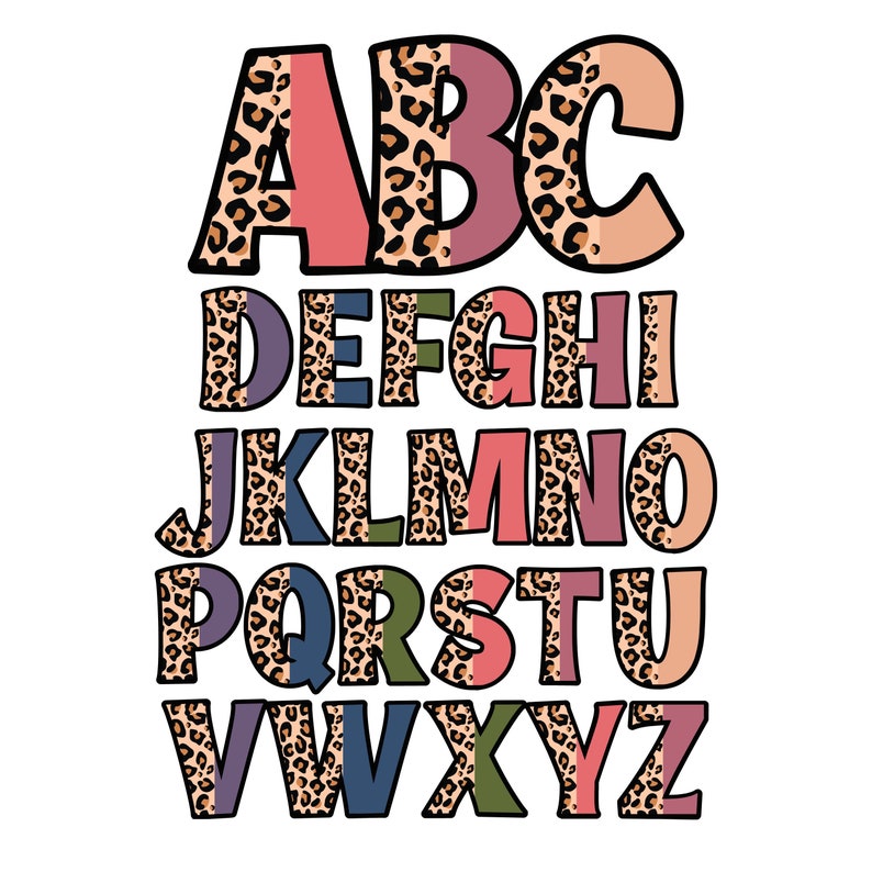 Half Leopard Font PNG Fall Edition Leopard Alphabet Png Cheetah Wild ...
