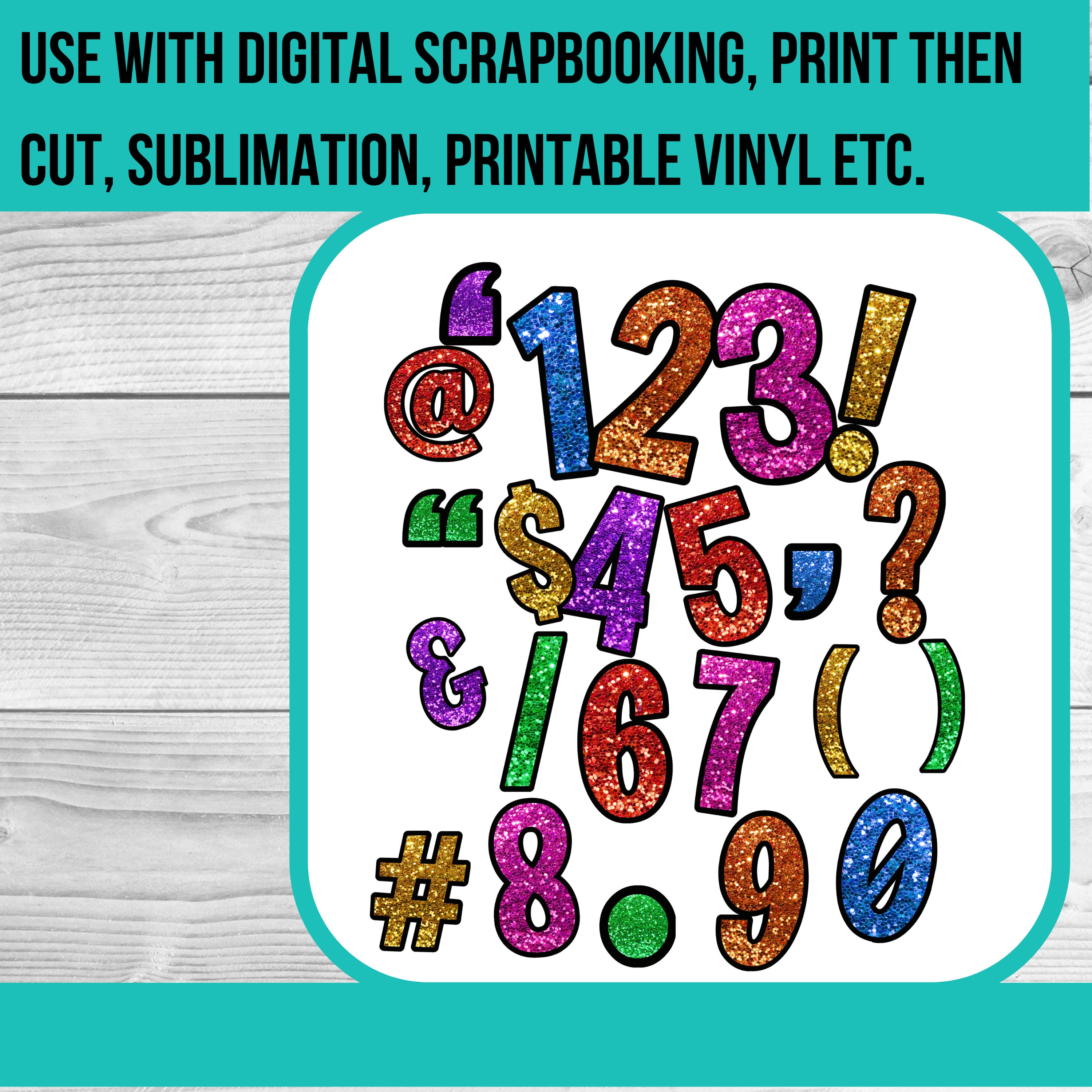 7 Colors of Glitter Bim Alpha Doodle Rainbow Glitter PNG Alphabet ...