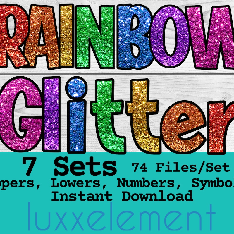 Glitter Letters - Etsy