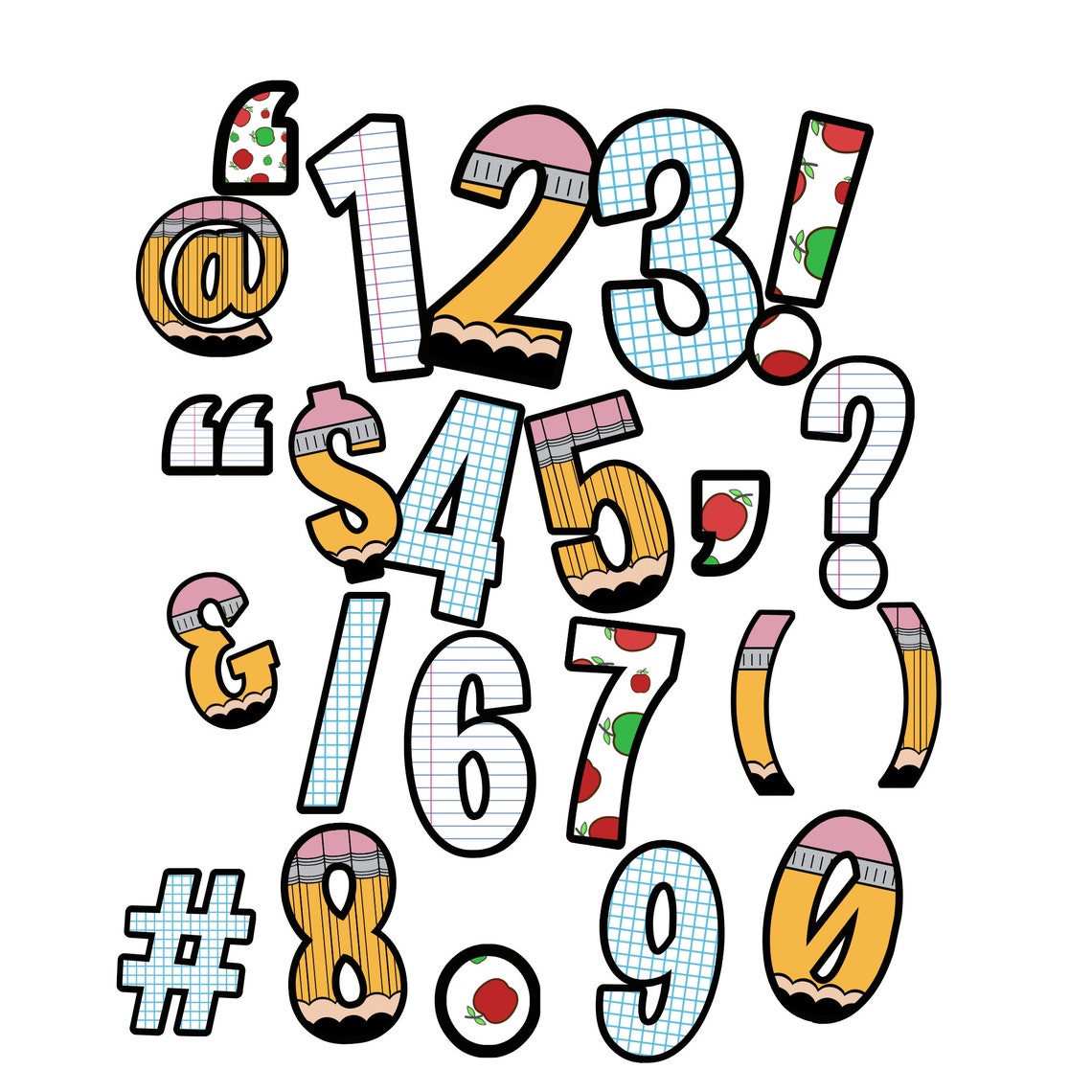 Back to School Bulletin Board Letters 5 Full Sets Printable Classroom ...