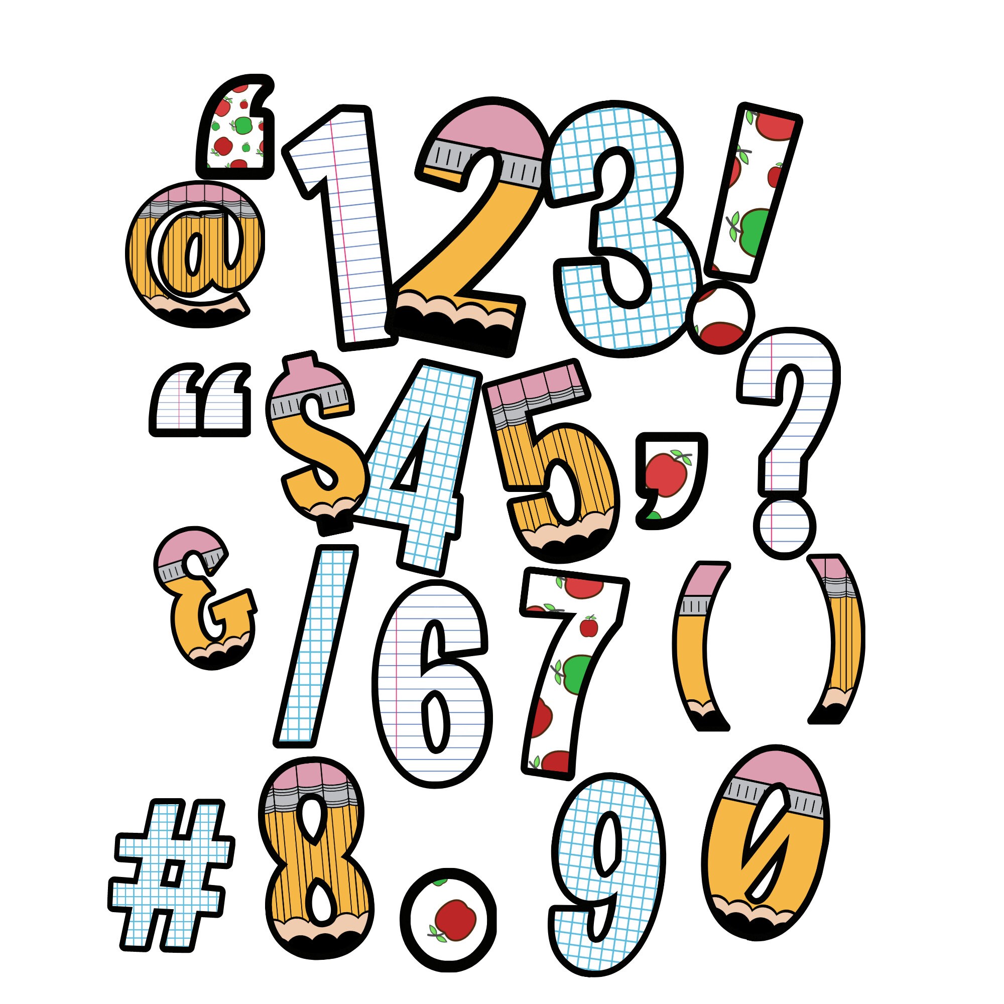 Back to School Bulletin Board Letters 5 Full Sets Printable Classroom ...