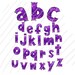 Purple Glitter Alpha Doodle Alphabet Letters Rainbow Glitter PNG Bundle ...