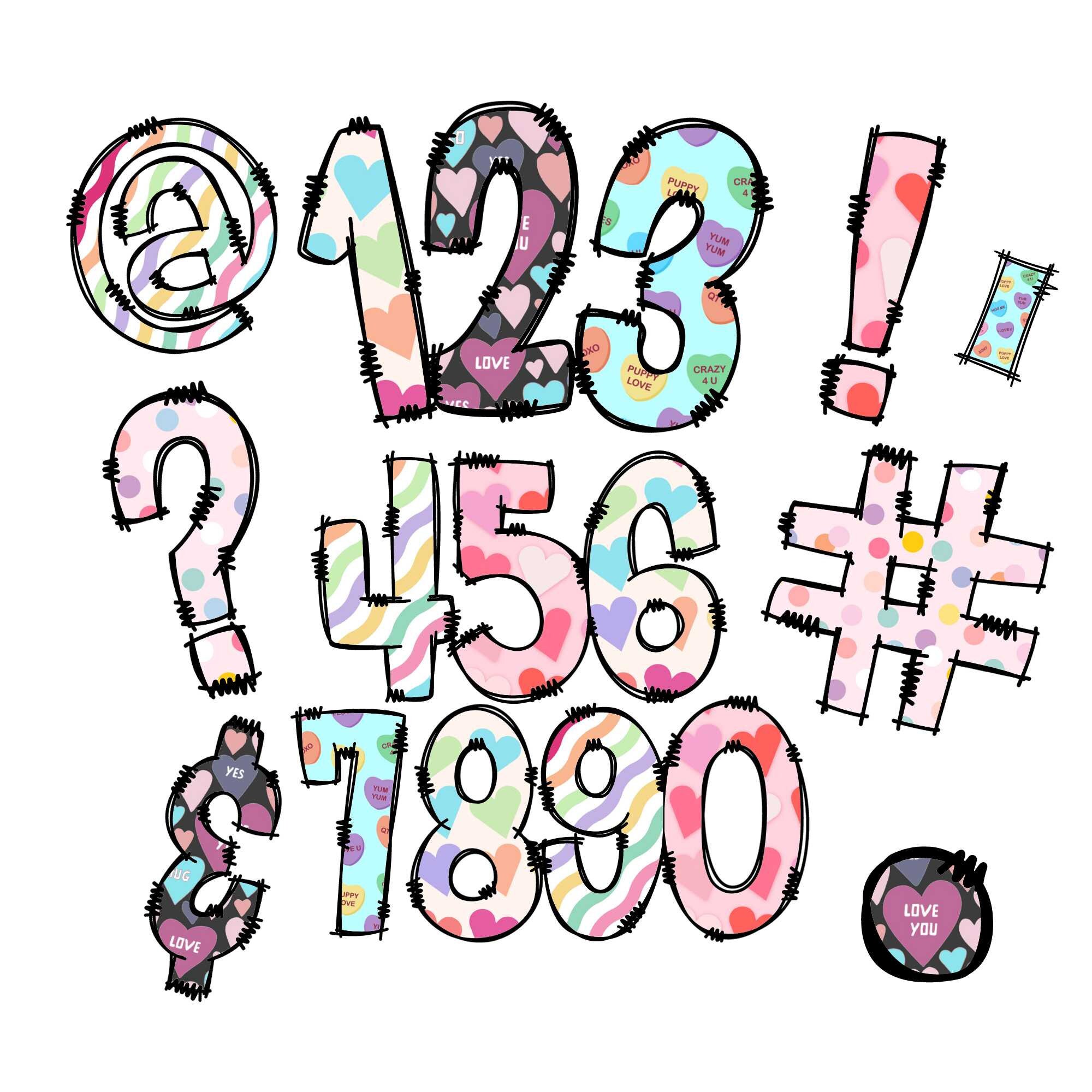 Candy Hearts Alphabet Letters PNG Bundle Candy Heart Font Pink Orange ...