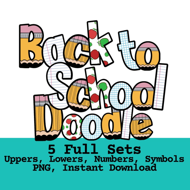 Back to School Bulletin Board Letters 5 Full Sets Printable Classroom ...