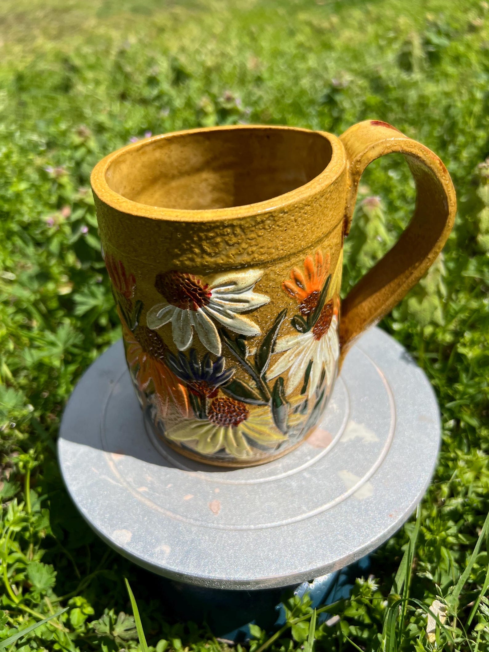 Elizabeth Mug Pottery Wheel Ceramic Clay Wildflowers Coffee Handmade - Etsy