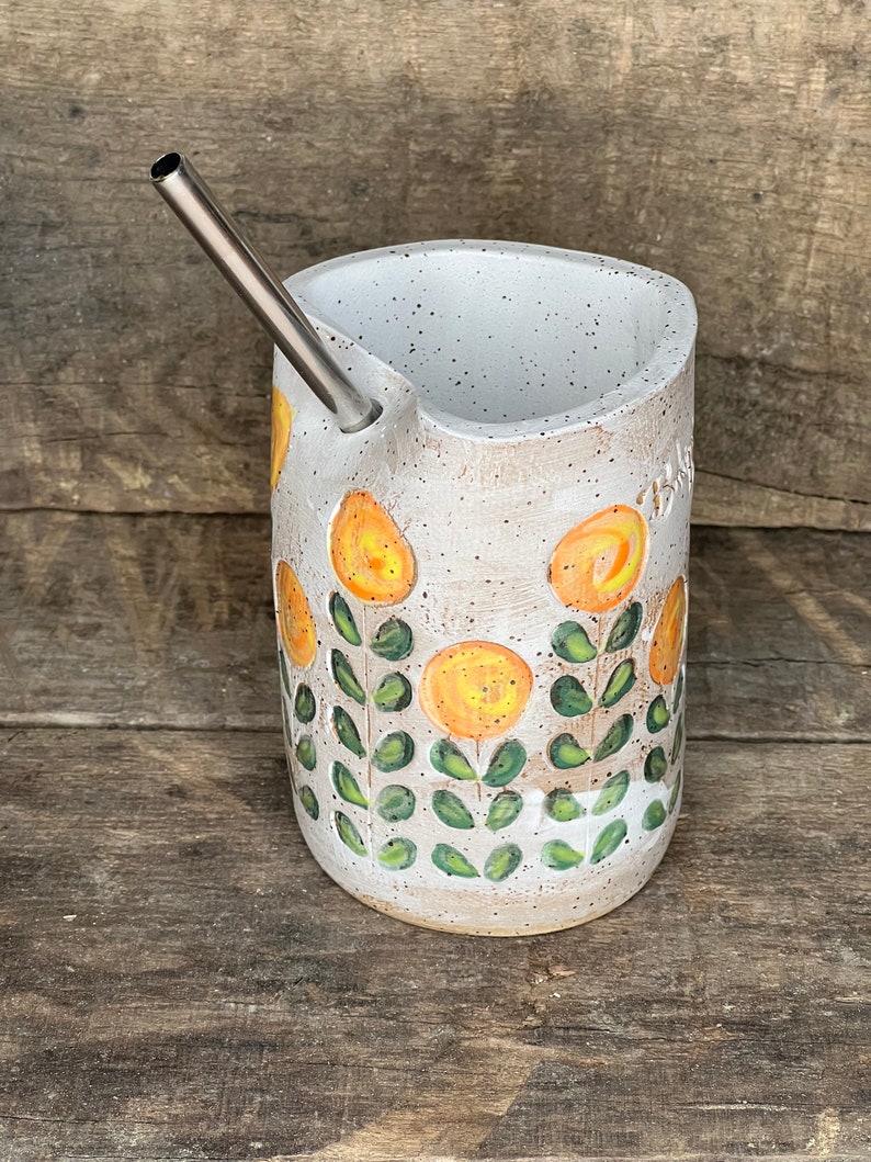 Tumbler Sipper Travel Mug Ceramic Mug Pottery Wheel Handmade Clay ...