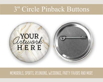 50 Custom Pin Buttons, Custom Pin Back Buttons, Custom Pins Bulk ...