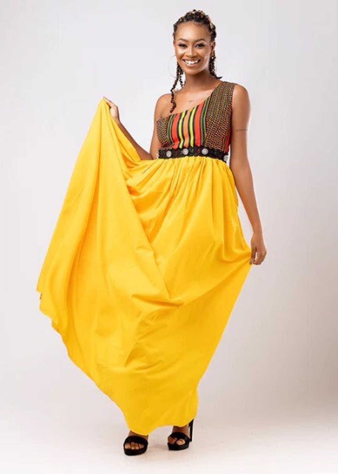 African Print Njamba Evening Maxi Dress - Etsy