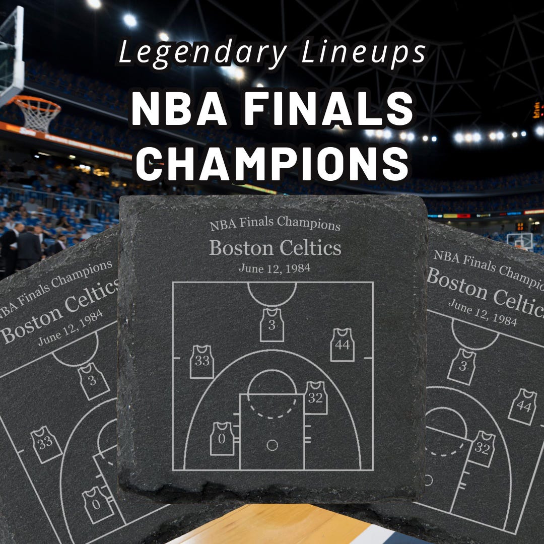 Limited Edition NBA Champs Coasters 1984 Boston Celtics NBA Finals ...