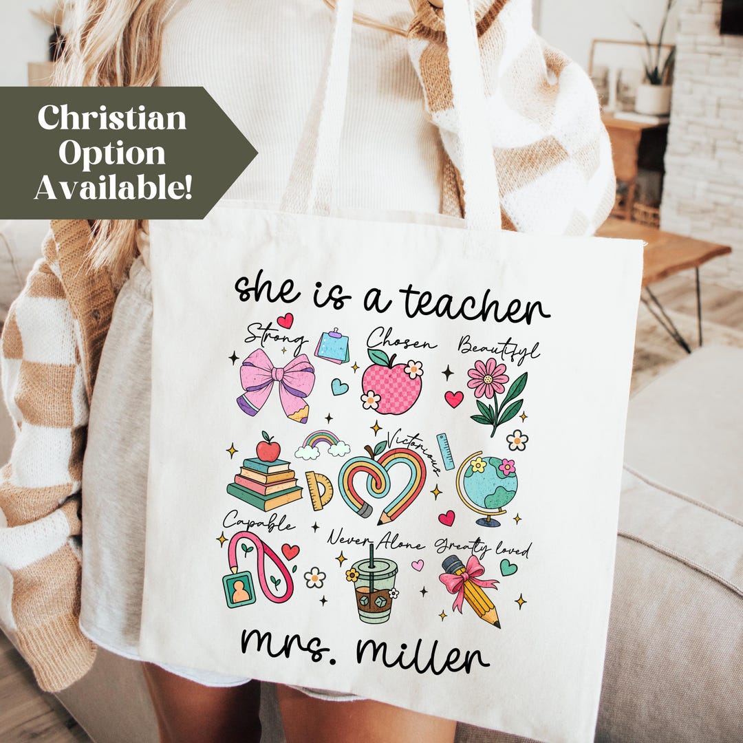 Back to School Gift, Teacher Gift, Teacher Tote, Teacher Book Bag ...