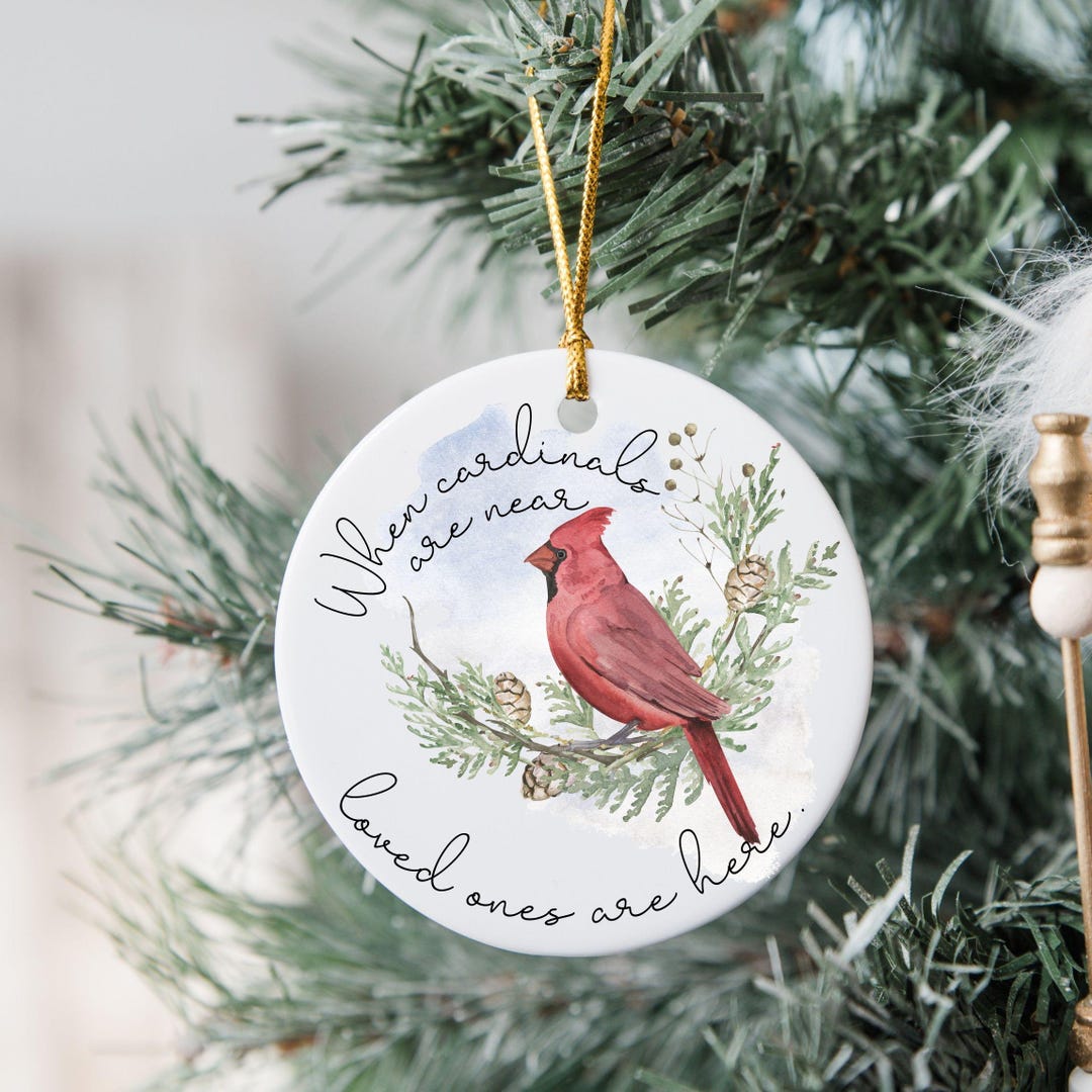 Cardinal Christmas Ornament, Remembrance Ornament, Funeral Gift ...