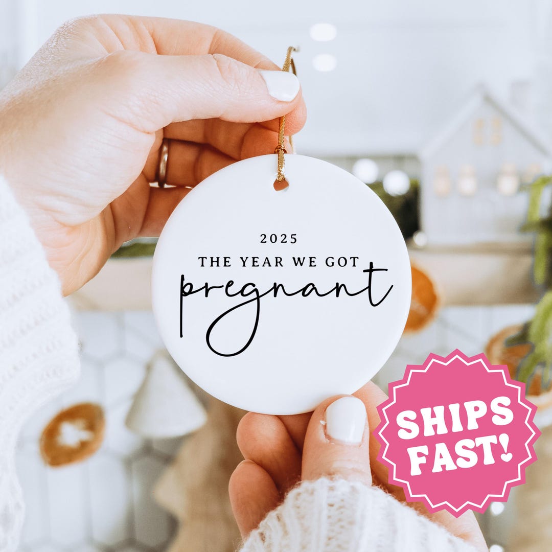Pregnancy Reveal, Pregnancy Ornament, Baby Announcement, Baby Shower ...