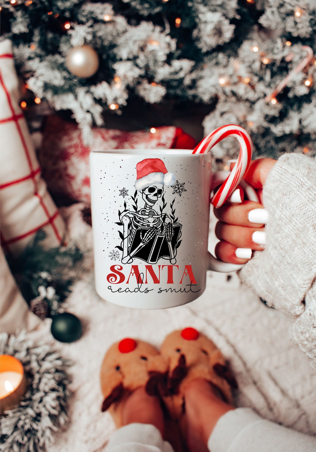 Santa Reads Smut Coffee Mug, Bookish Things, Coffee Lovers Gift ...