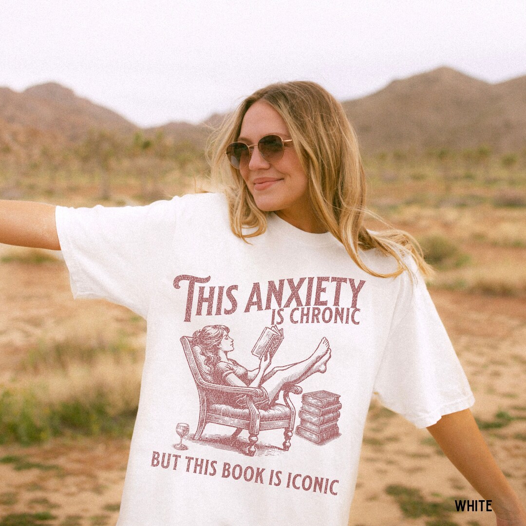 Funny Bookish Shirt, Anxiety Humor, Book Lover Tshirt, Gift for Reader ...