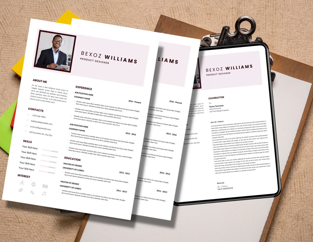 Beige Professional Resume Template.pdf Creative Resume Template Instant ...