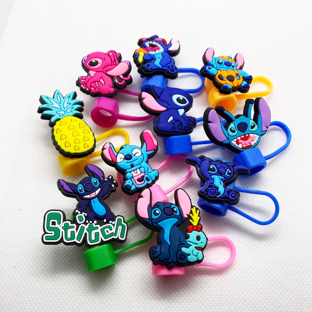 Stitch Straw Toppers Cute & Fun for Kids and Adults Durable, Adorable ...