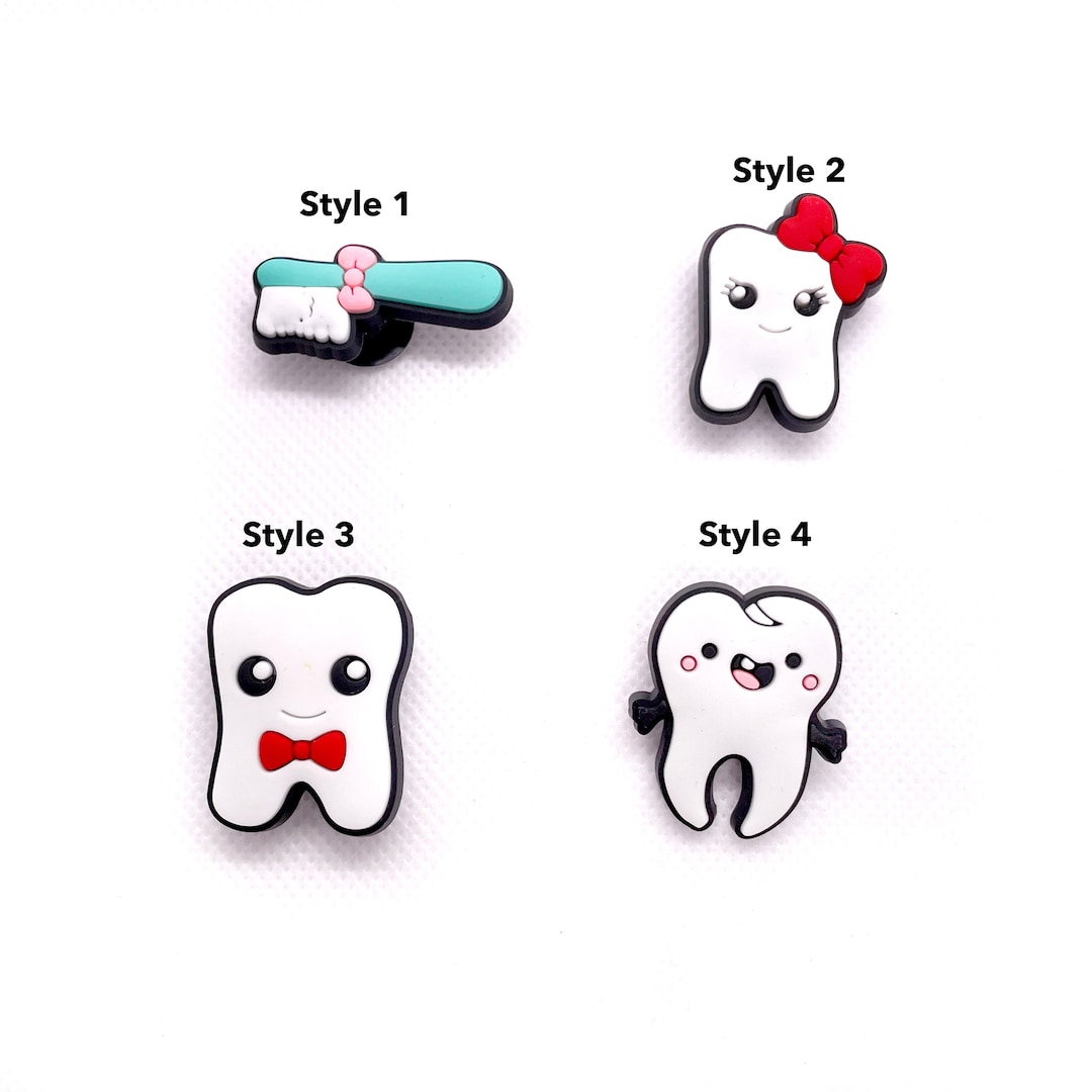 Cute Tooth & Dentist Croc Charms for Kids Fun Jibbitz for Little Smiles ...