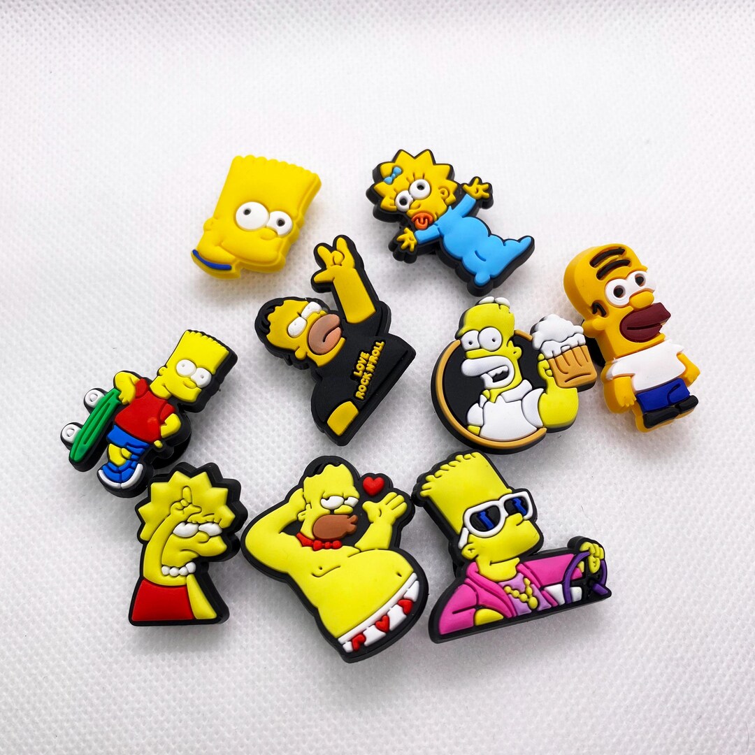 Simpsons Croc Charms Iconic Simpsons Jibbitz for Crocs Fun Cartoon Shoe ...
