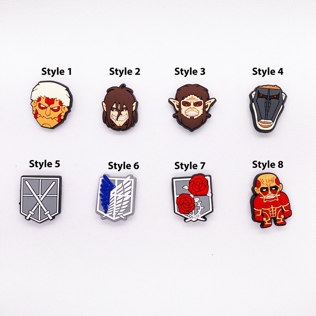 Attack on Titan Anime Croc Charms, Jibbitz. Anime Shoe Charms Gift and ...